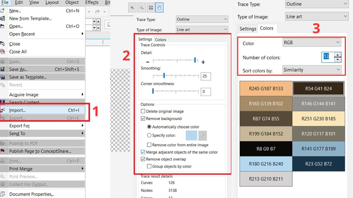 Hướng dẫn chuyển ảnh sang vector trong Corel bằng PowerTRACE